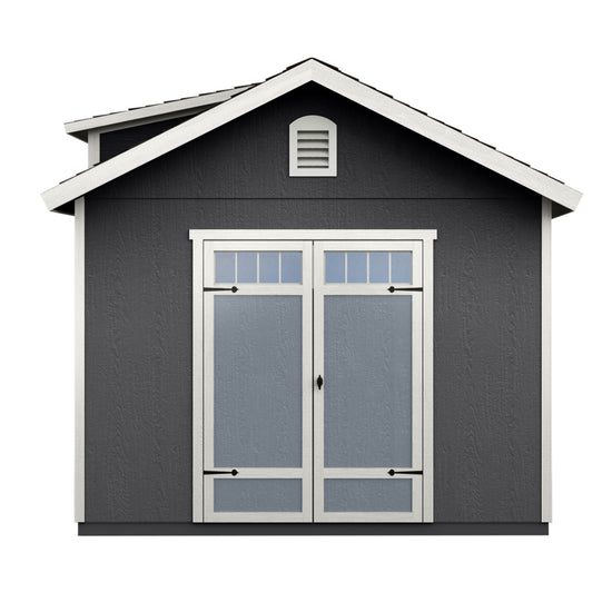 Madison Wood Shed with Windows & Shutters | Heartland Sheds