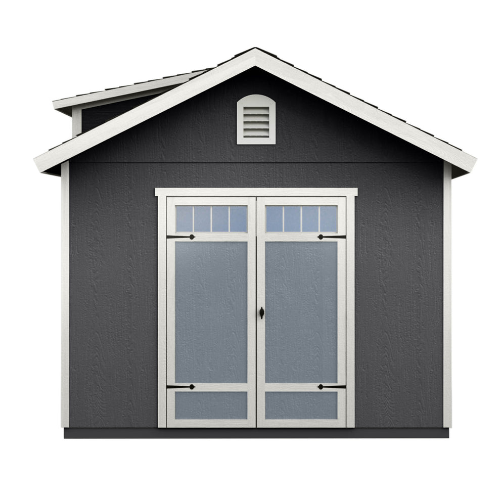 Madison Wood Shed with Windows & Shutters | Heartland Sheds