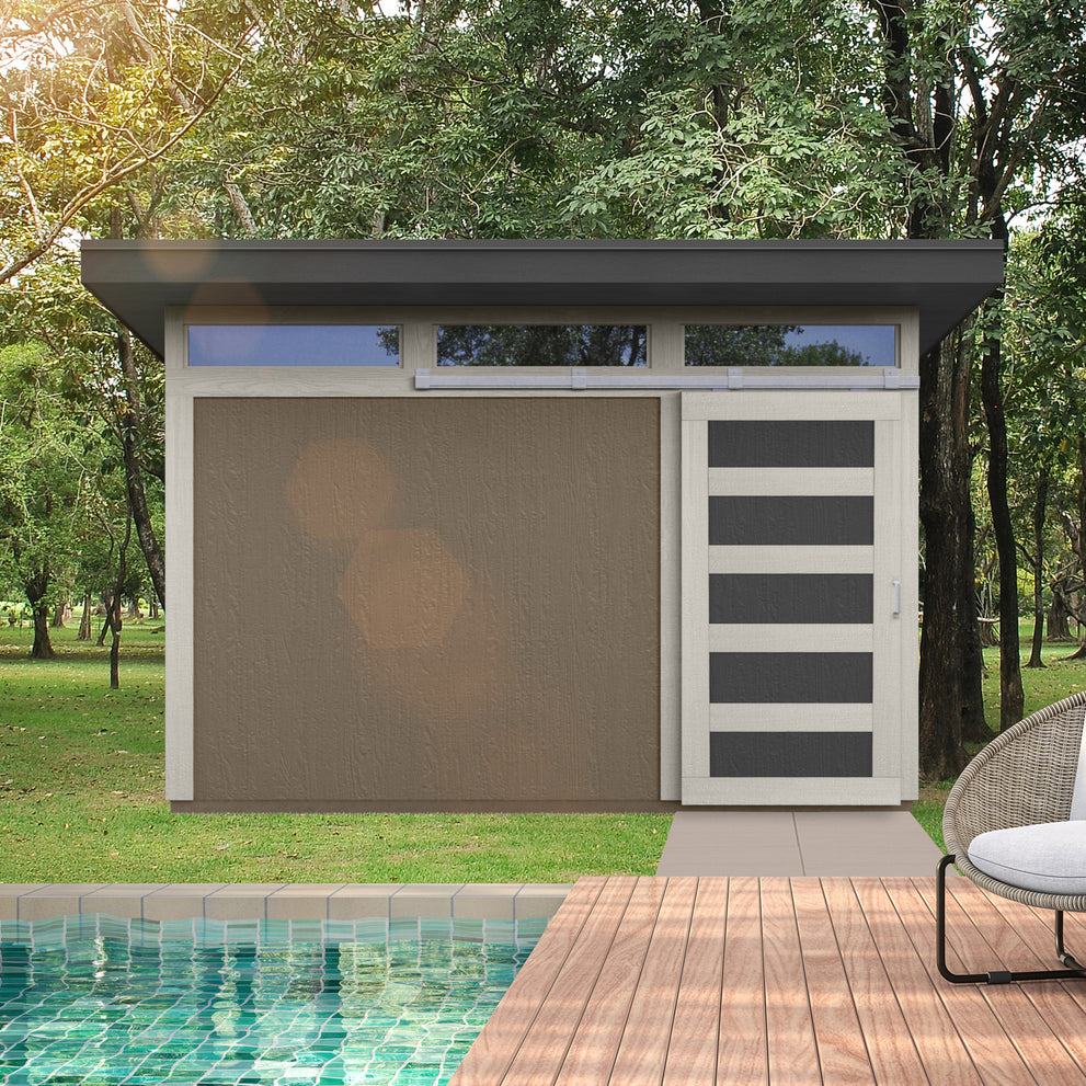 Chicago Contemporary Style Shed Installed | Heartland Sheds