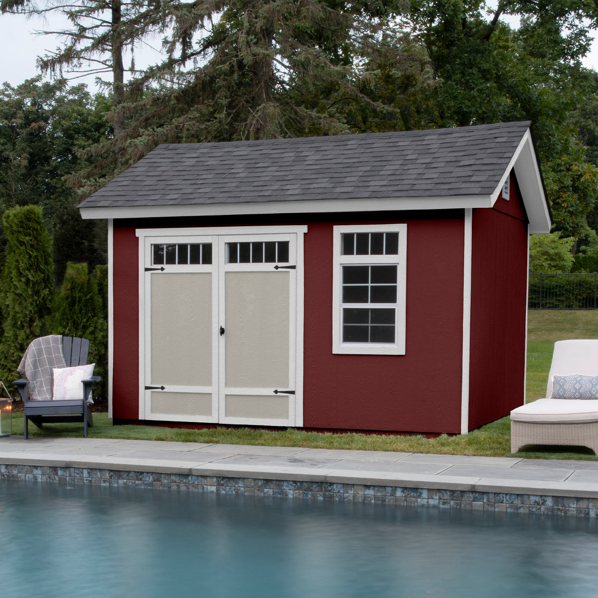 Huron Workshop Wood Shed Installed | Heartland Sheds